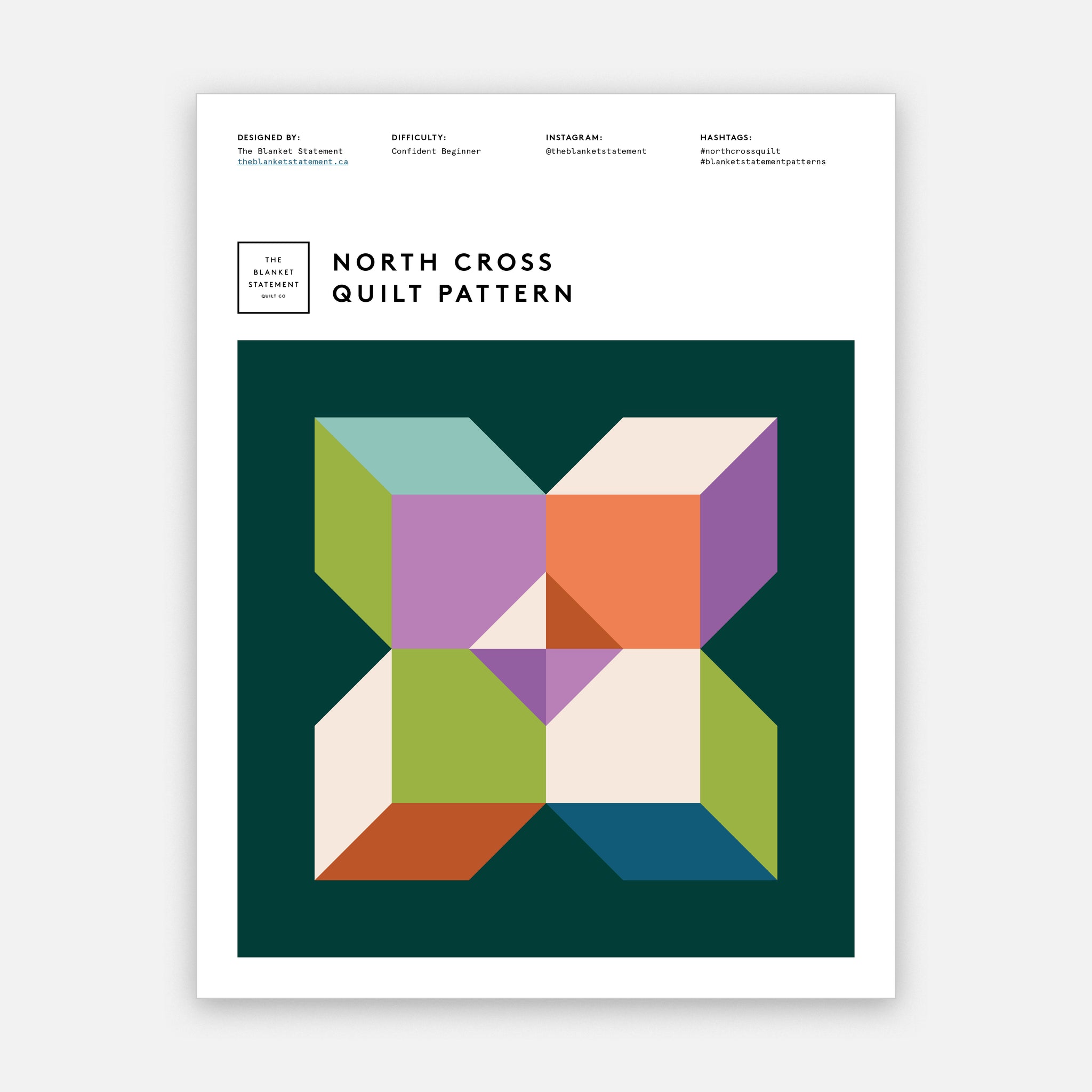 North Cross PDF Pattern – The Blanket Statement