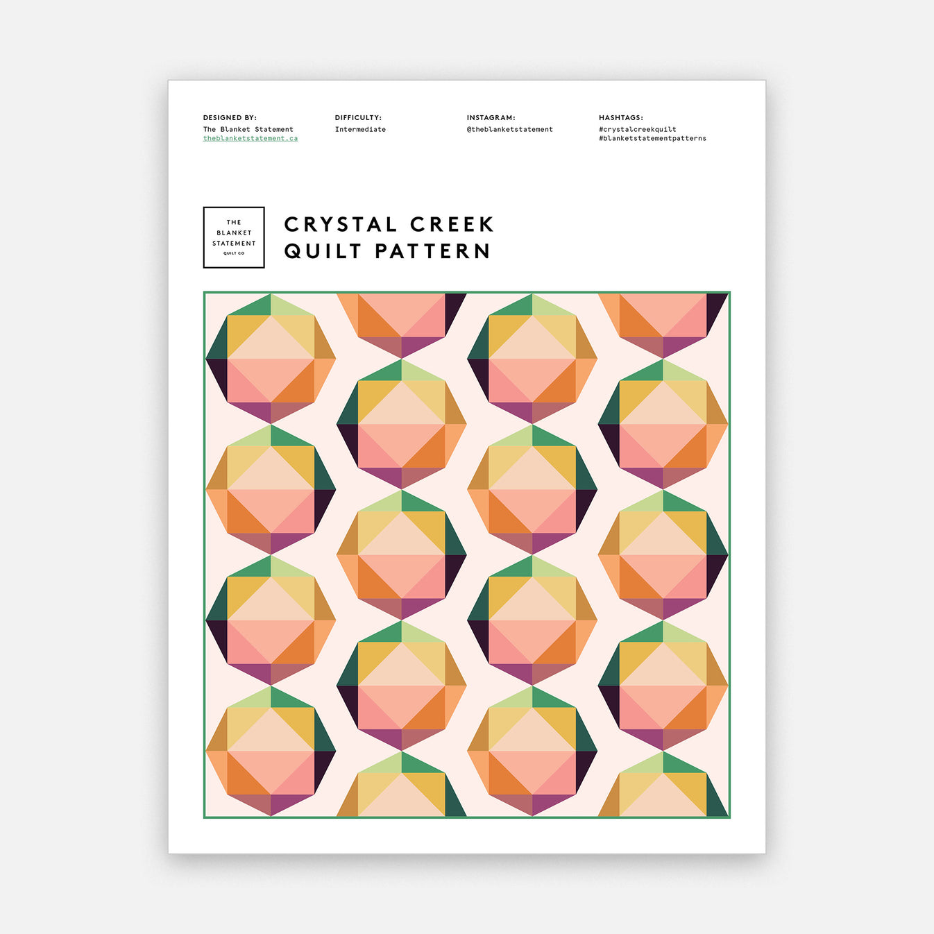 Crystal Creek PDF Pattern – The Blanket Statement