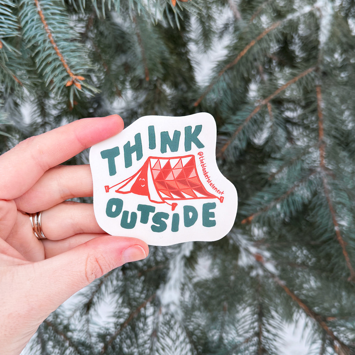 "Think Outside" Vinyl Sticker – The Blanket Statement