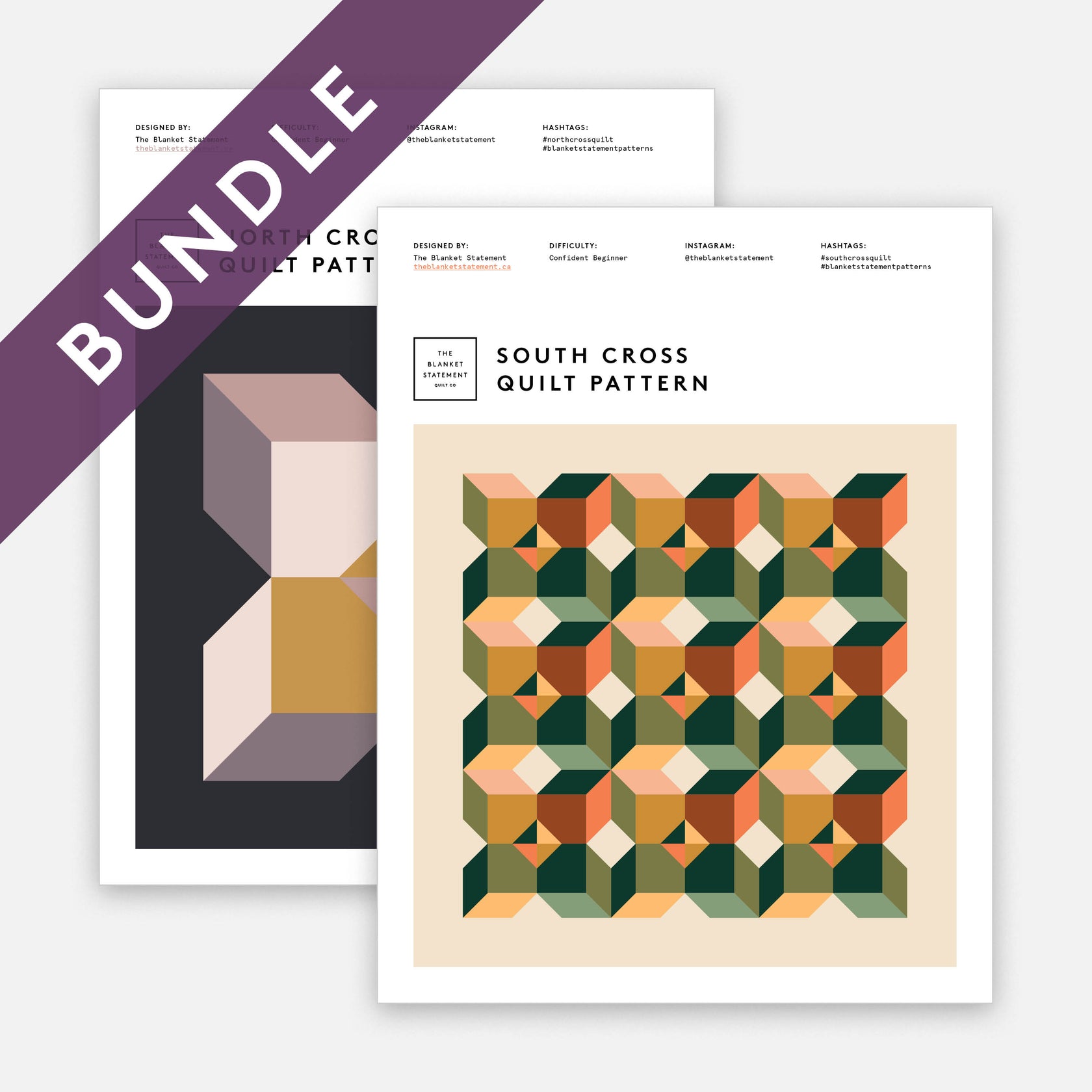 North Cross & South Cross PDF Pattern Bundle – The Blanket Statement