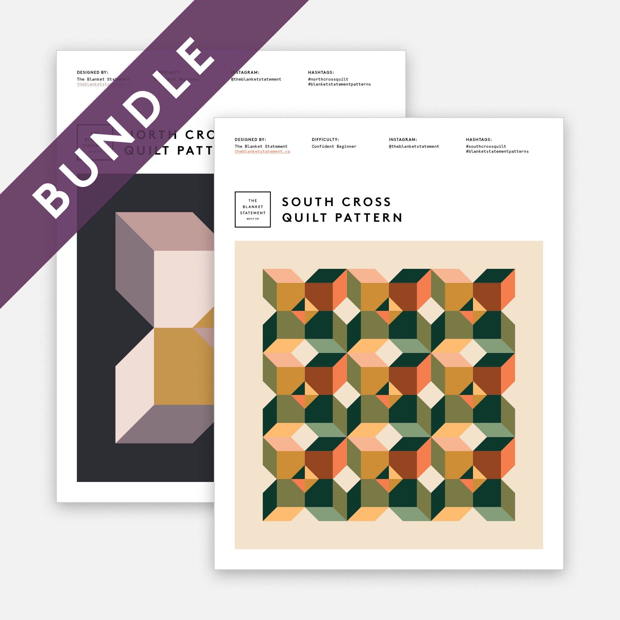 North Cross & South Cross PDF Pattern Bundle – The Blanket Statement